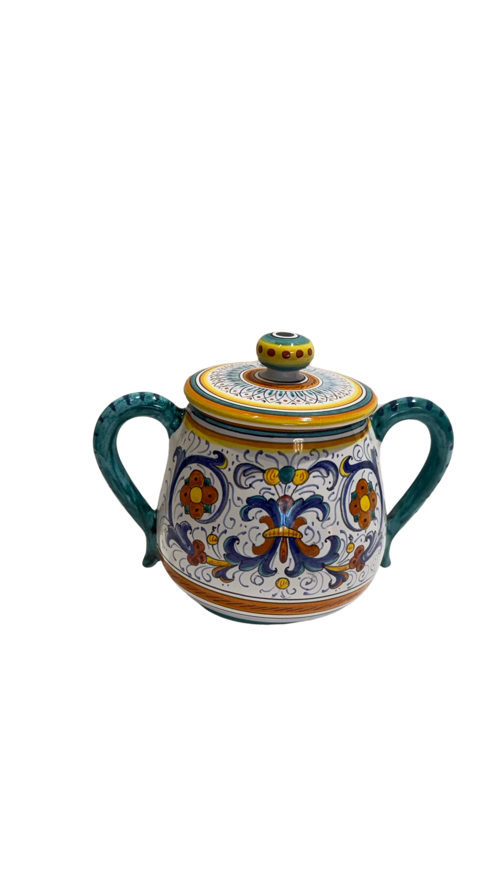 CAMA Ceramiche Ricco Deruta Sugar Jar – Rare Italian Maiolica Collector ...
